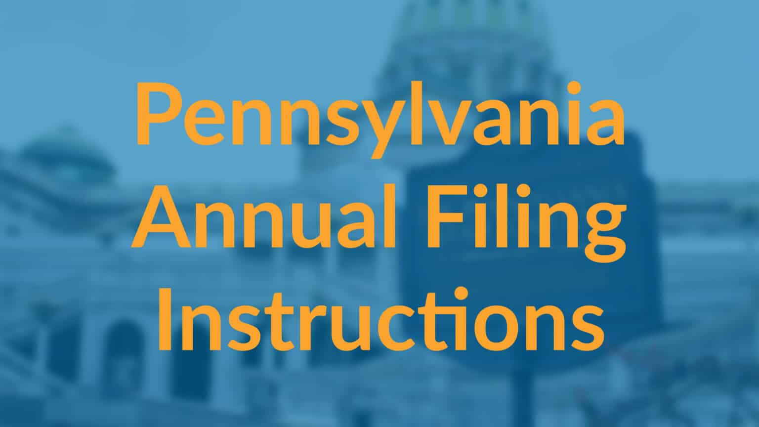 New State Annual Filing Requirement for Churches in PA - Baptist ...